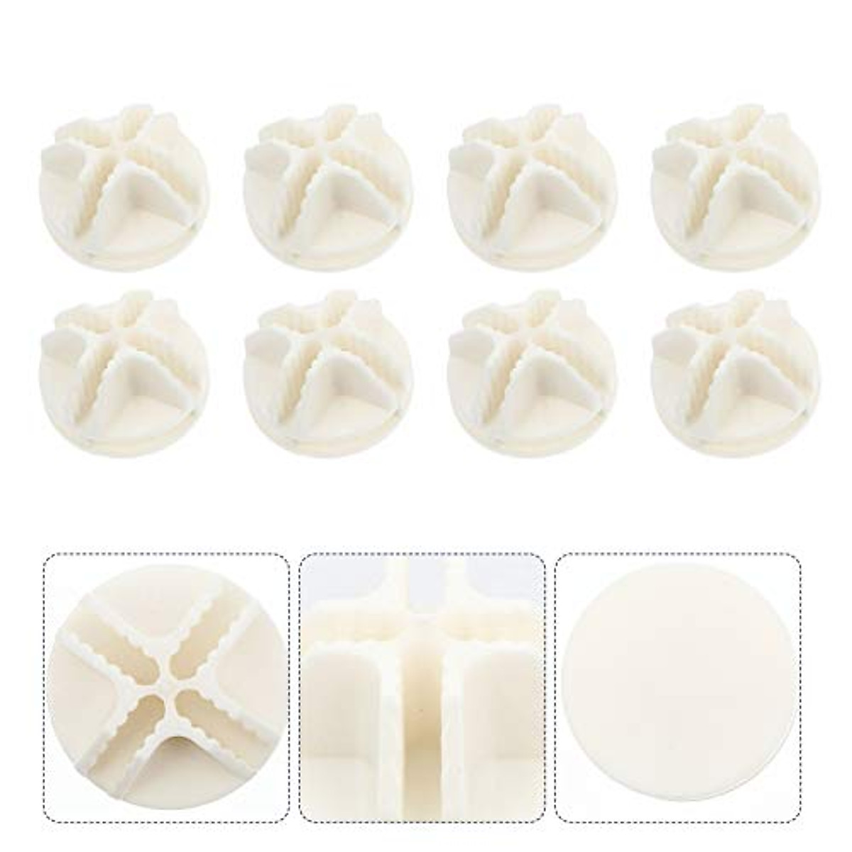 Cabilock 20pcs White Wire Cube Plastic Connectors for Modular Storage Organizer Closet and Wire Shelving Closet Clasp Buckle Clip Buttons