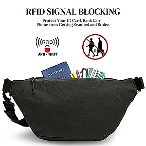 G4Free Sling Bag RFID Blocking Large Sling Backpack for Men Women Crossbody Chest Bag for Sports Hiking Traveling(Black)