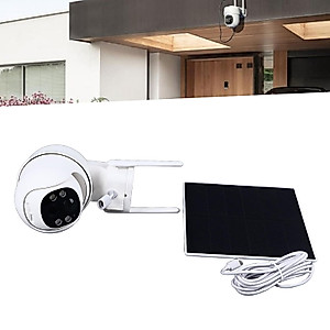 Dioche Security Cameras Wireless Outdoor Solar Battery Powered, 2K HD Image Wireless Waterproof Outdoor Security Camera with Night, PTZ Function