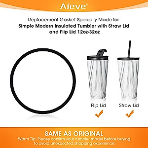 AIEVE Replacement Seals for Simple Modern Insulated Tumbler with Lid and Straw, 5 Pack Replacement Gasket for Simple Modern Tumbler