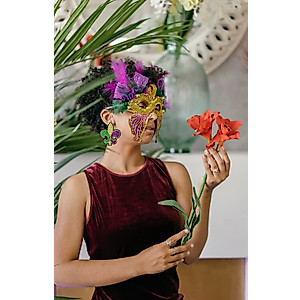 Mardi Gras Earrings, Mardi Gras Earrings for Women, Glitter Green Purple Fleur De Lis Dangle Earrings, Fat Tuesday Celebration Mardi Gras Holiday Fashion Jewelry Gift for Women