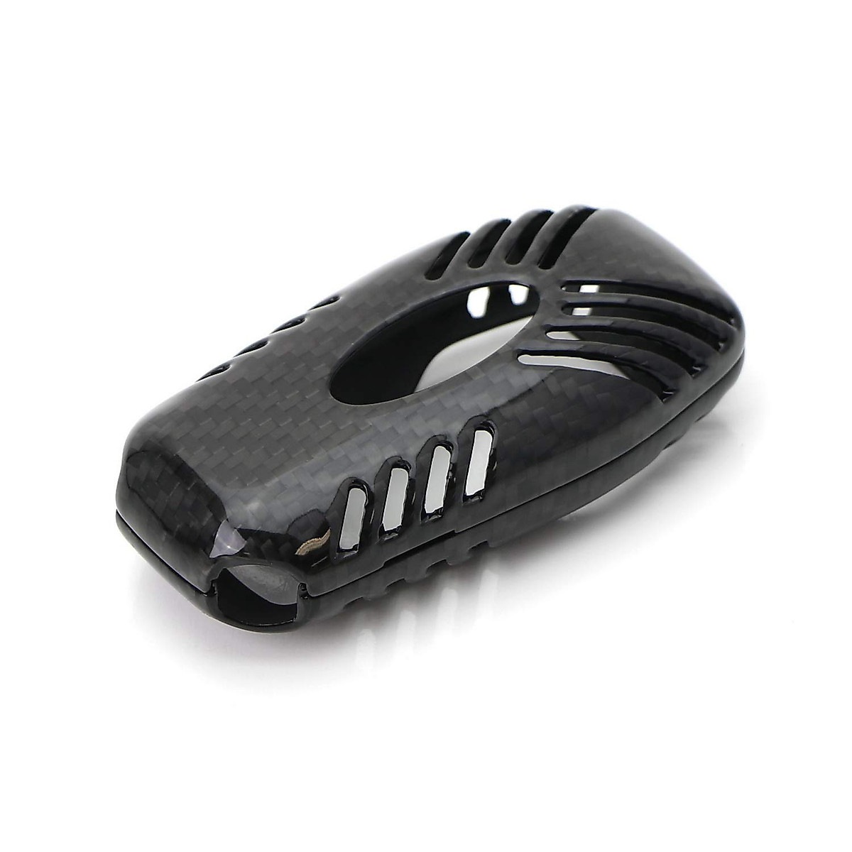 iJDMTOY Genuine Carbon Fiber Key Fob Protective Cover Case Compatible with Ford 4/5-Button Intelligent Access Key (Fusion Mustang Explorer MKZ MKX, etc)