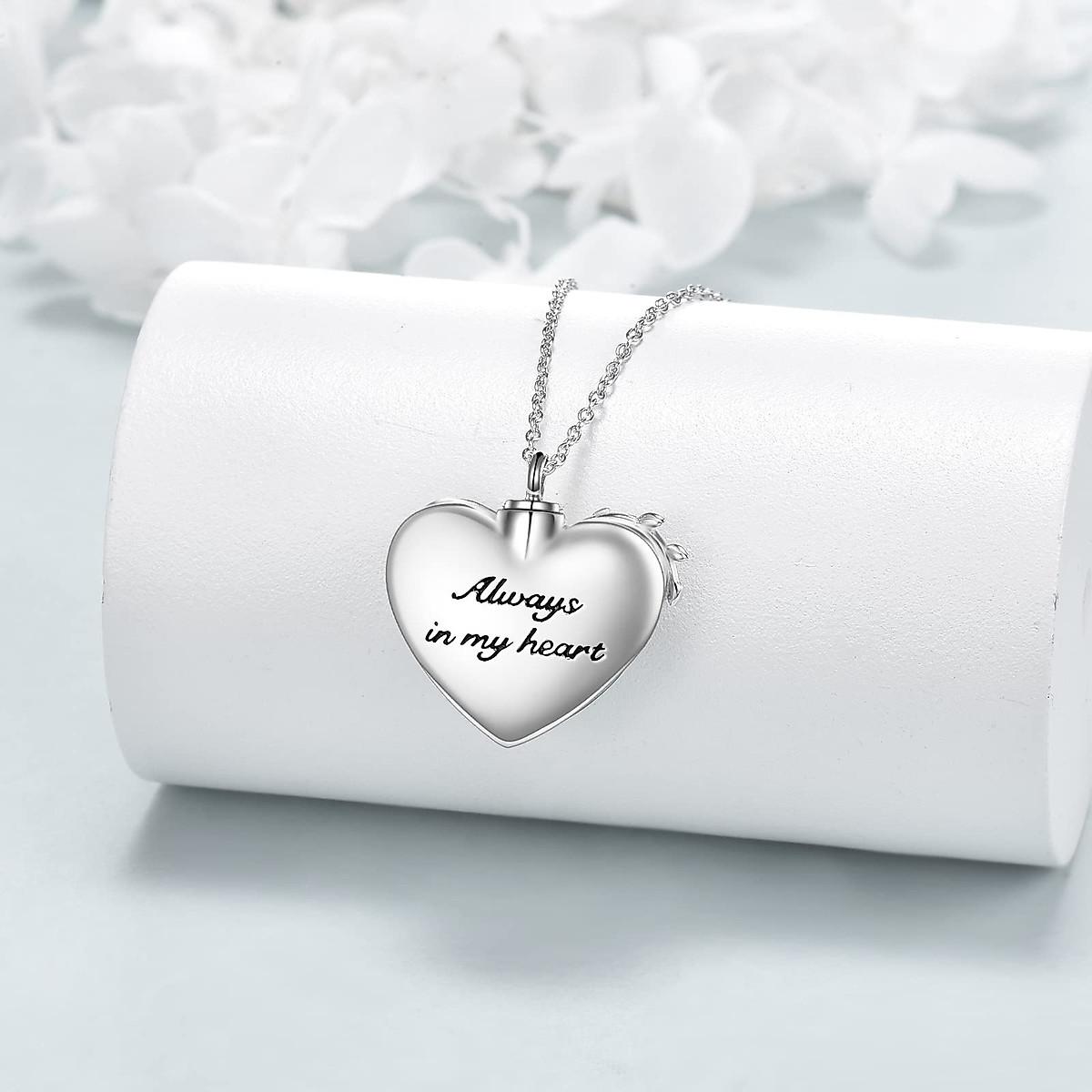 YFN Infinity Urn Necklace for Ashes Sterling Silver Heart Cremation Pendant Tree Leaf Keepsake Jewelry for Women Men Memorial Gifts for Couple