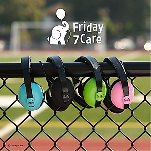 Friday 7Care Baby Headphones - Baby Ear Protection | Baby Noise Cancelling Headphones for Ages 0-24 Months, Black