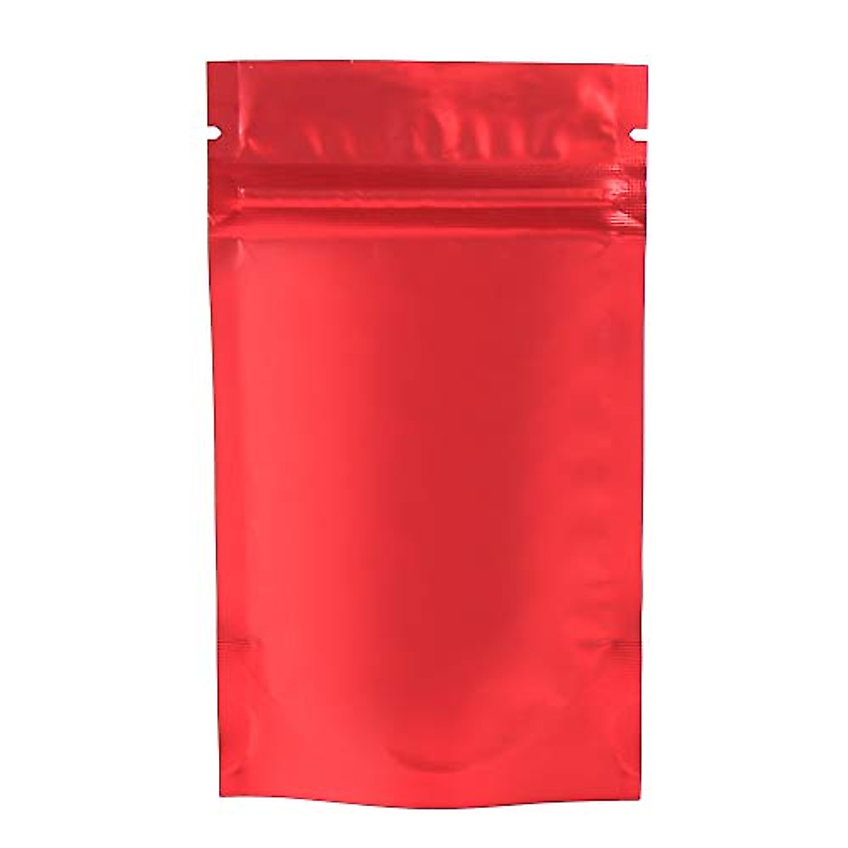 100 Translucent/Red Poly Resealable Stand Up Heat Sealable Reusable Pouch (6" x 9", Translucent/Red)