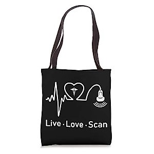 Sonographer Live Love Scan Ultrasound Radiologist Gift Tote Bag