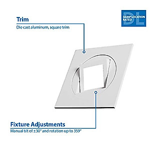 NICOR Lighting DQR4MA11202KWH LED Downlights, Matte White