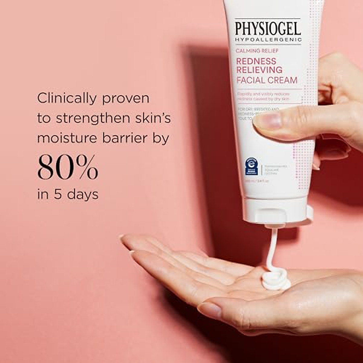 Physiogel Calming Relief Facial Cream, Reduces Redness in 30 mins, Moisturizer for Men & Women, For Dry, Red, Itchy, Sensitive Skin, Strengthens Skin Barrier, Free of Fragrance,Dermatologically Tested