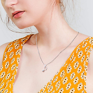 VANLAMS s925 Sterling Silver Musical Note Necklace for Women Girlfriend Quaver Music Jewelry Gifts