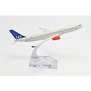 TANG DYNASTY(TM) 1:400 16cm Air Bus A330 Scandinavian Airlines SAS Metal Airplane Model Plane Toy Plane Model
