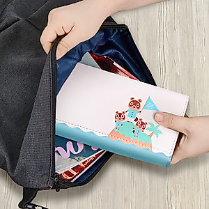 FUNLAB Case Compatible with Switch Lite,Ultra Slim Leather Clutch Case,Cute Carrying Case with Game Card Holder