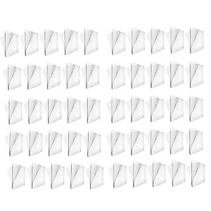 YSSZAM 50Pcs Transparent Wall Mounted Replacement Sticky Pads for Kitchen Bathroom Shower Caddy Organizer Rack Holder Nail Free Adhesive Hooks (Double-Sided Sticker)
