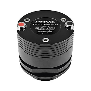 PRV AUDIO 2X TW400Ti-Nd-4 v2 Bullet Super Tweeter 1" Exit Neodymium 120 Watts Max Power 4 Ohm 1 Inch Voice Coil - New Version More Compact and Improved Design for Pro Audio (2 Tweeters)