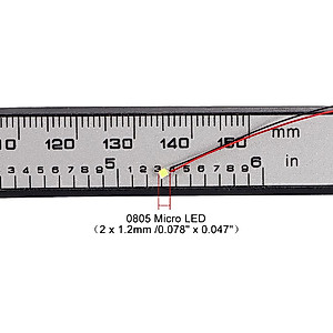 uxcell 10pcs Prewired 0805 Warm White Surface Mounted Devices LED Light Emitting Diode - DC2.8-3V Micro Soldered Mini LED Light