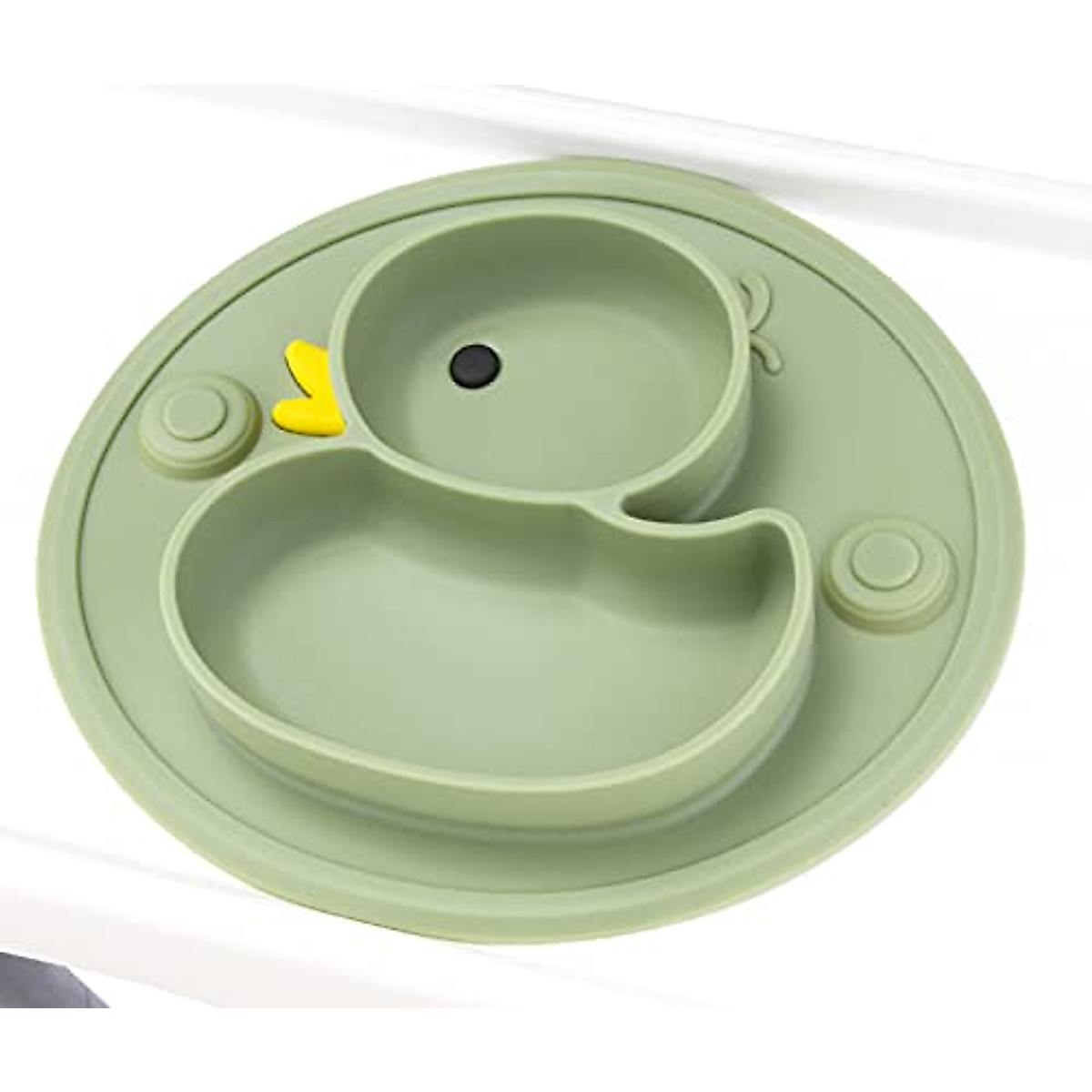 Lightening Corp Baby Plate Silicone Suction Toddler Plates, Divided Dishes for Toddler Kids, Self Feeding, BPA Free, Microwave and Dishwasher Safe (SP-21)