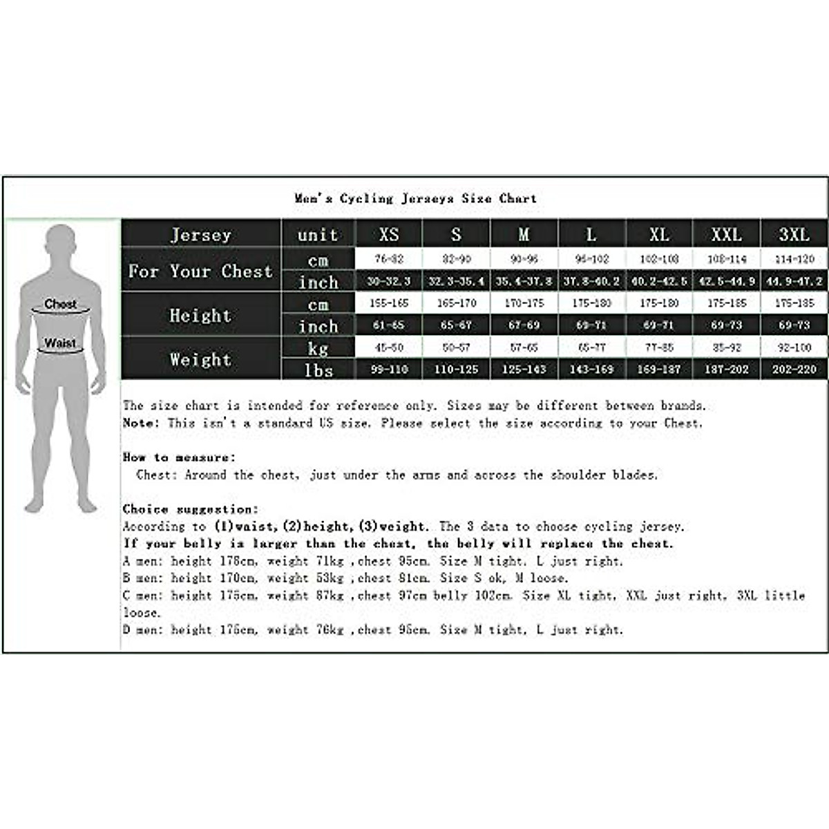 Cycling Jersey Men's Long Sleeve Bike Shirt Bicycle Clothing Breathable XXL