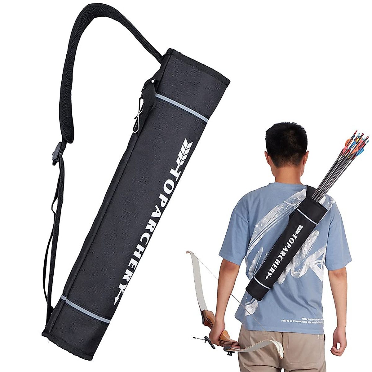 TOPARCHERY Youth Bow and Arrow Set Beginner Takedown Recurve Bow Set Outdoor Sports Archery Gift for Youth Teens