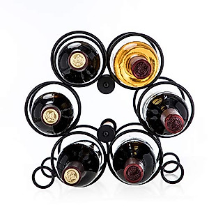 Home Zone Living Wine Rack for Countertop - Holds up to 6 Bottles