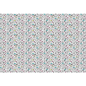 Ambesonne Garden Art Aluminum Water Bottle, Doodle Style Drawing of Natural Elements Ladybugs Flowers Leaves with Hearts, Aluminum Insulated Spill-proof Travel Sports Water Bottle, Multicolor