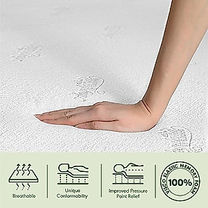 Furinno Angeland Luxury III Gel Infused Memory Foam Mattress/CertiPUR-US Certified/Pressure Relieving/Hypoallergenic, 8-Inch, Queen