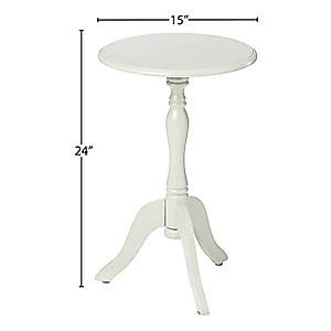 Decor Therapy Simplify Pedestal Accent Table, Olive Branch