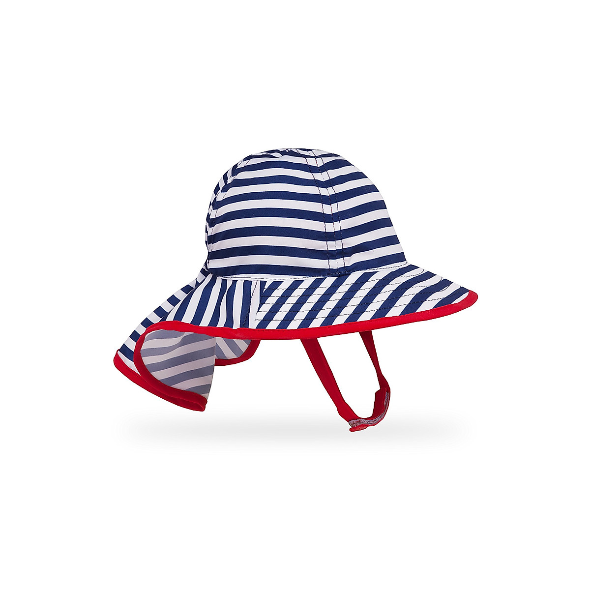 Sunday Afternoons Infant SunSprout Hat, Navy/White Stripe, 6-12 Mos
