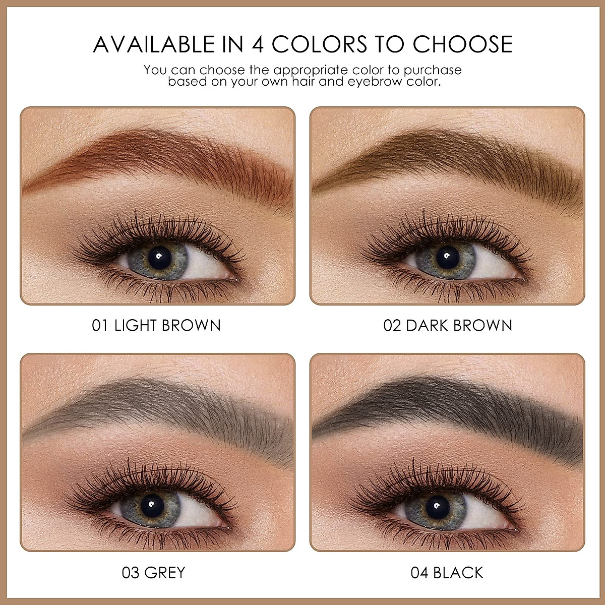 FREEORR Eyebrow Pen, Eyebrow Micro-Fork Tip Pencil 24HR Long-lasting Waterproof Brows Pencil, Tattoo Eye Brow Pencils for Women, Microblade Eyebrow Pen Eye Brows-02 Dark Brown