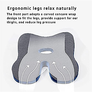 BUZZNN Seat Cushion, Memory Foam Office Chair Cushion, Coccyx Cushion for Sciatica - Ergonomic, Perfect for Home, Office and Car