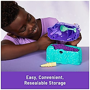 Kinetic Sand, Mermaid Crystal Playset, Over 1lb of Play Sand, Gold Shimmer Sand, Storage and Tools, Sensory Toys for Kids Ages 3 and up