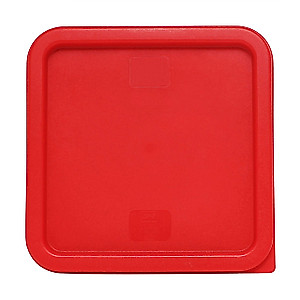 Tiger Chef 8 Quart Commercial Grade Clear Food Storage Square Polycarbonate Containers With Red Lids