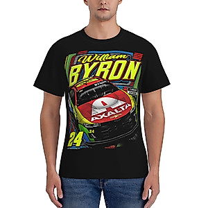 William Byron 24 Men's T-Shirt Crewneck T-Shirt Tight Sport Short Sleeve Classic Printing Performance
