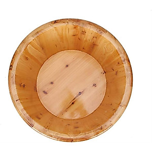 Foot Tub Wooden Foot Basin Wooden Foot Basin,Smooth And Delicate Pedicure Barrels,Hot Foot Insulation Household Foot Bath Barrel 25cm High Wooden Footbath foot Bath Wooden Bucket Foot Spa Household Wa
