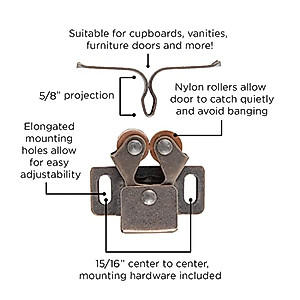 Hickory Hardware Alloy Steel P657-STB Collection Catch, 15/16 Inch, Bronze