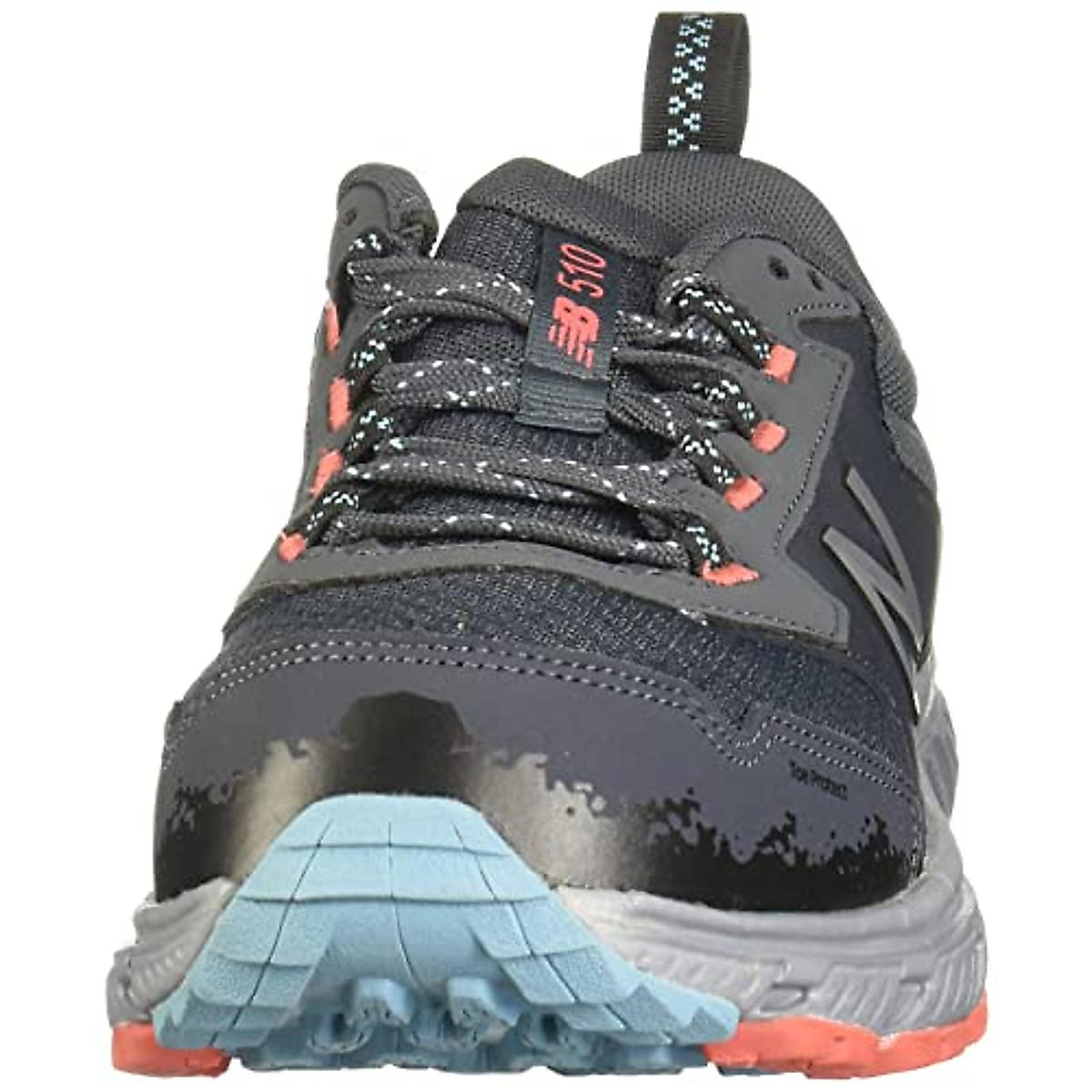 New Balance Women's 510 V5 Trail Running Shoe, Gunmetal/Wax Blue/Wax Blue, 8.5