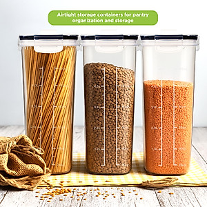 Utopia Kitchen Cereal Containers Storage - 4 Pack Airtight Food Storage Containers & Cereal Dispenser For Pantry Organization And Storage - Canister Sets For Kitchen Counter