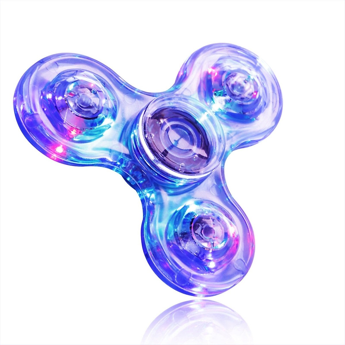 FIGROL LED Light Up Crystal Fidget Spinner for Children｜Easter Gifts Easter Basket Stuffers Party Favors｜Glow in The Dark Party Supplies｜Classroom Prizes Return Gifts