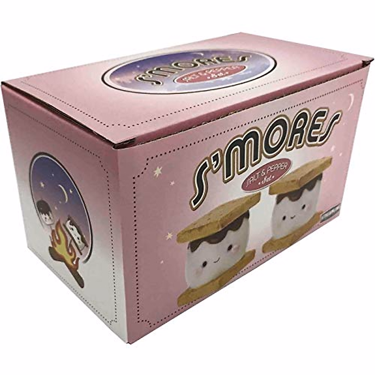 Streamline Imagined Marshmallow Smores Salt and Pepper Shaker Set Ceramic