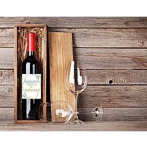 Set of 2 Godparent Proposal Gift Wine Bottle Labels - Perfect Way to Surprise Your Child’s Godmother and Godfather - Pregnancy Announcement Gift Ideas for Godparents - Will You Be The Godparents Gift