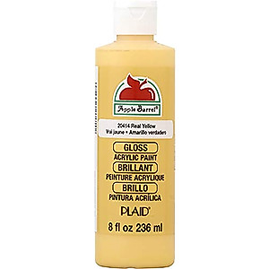 Apple Barrel Gloss Acrylic Paint in Assorted Colors (8 oz), Gloss Real Yellow