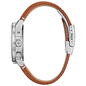 Citizen Men's Eco-Drive Promaster Air Skyhawk Atomic Time Keeping Watch in Super Titanium with Brown Leather Strap, Blue Dial (Model: CB0241-00L)