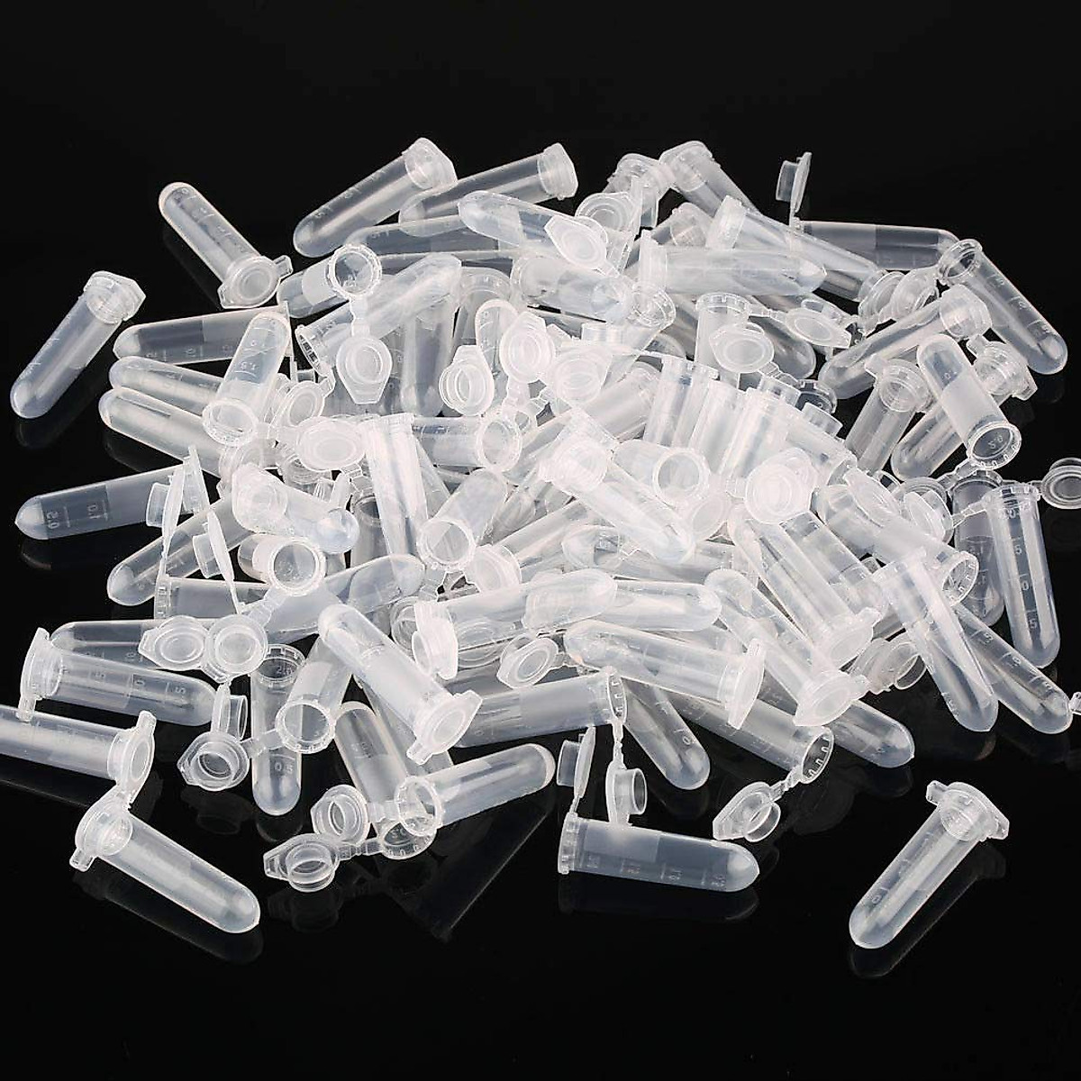 LTKJ 100 PCS 2ml Plastic Vial Tube Graduated Centrifuge Tubes for Sample Storage Container Fragrance Beads Liquid