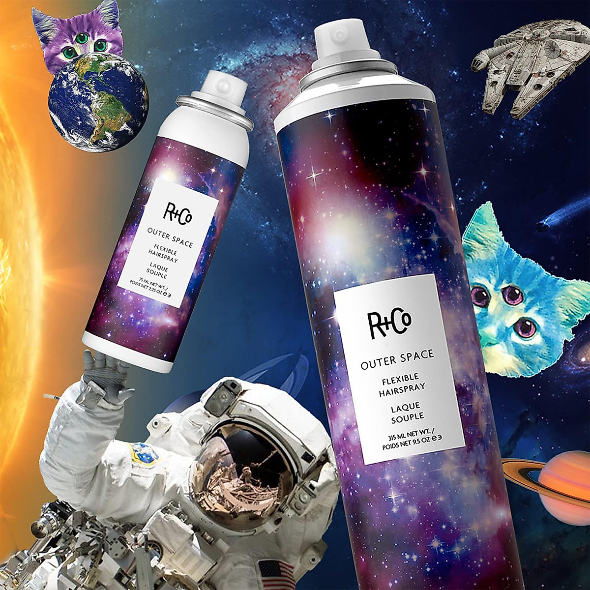 R+Co Outer Space Flexible Hairspray | Every Day Use + Lightweight + Sticky-Free | Vegan + Cruelty-Free | 9.5 Oz