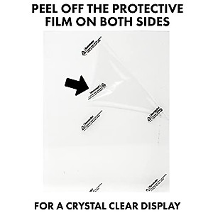 11x14 Plexiglass Quality PET Sheet Panels 10 Pack - 11x14 x .04" - Lightweight Shatterproof Alternative to Glass - for Picture Frame, DIY Projects, Signs, Sneeze Guards, Railing Guards, Pet Barriers
