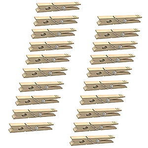 20PCS 3in Clothes Pins Wooden Clothespins for Multipurpose Everyday Laundry, Restaurant Menu, Towels, Craft, Photos, Grape Clip, Greenhouse Clip, Gardening Clip