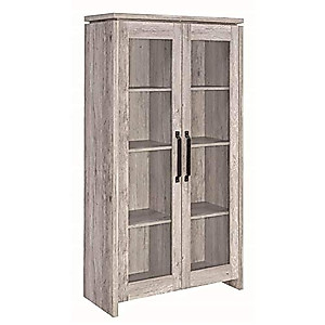 Coaster Home Furnishings Alejo 2-door Tall Cabinet Grey Driftwood