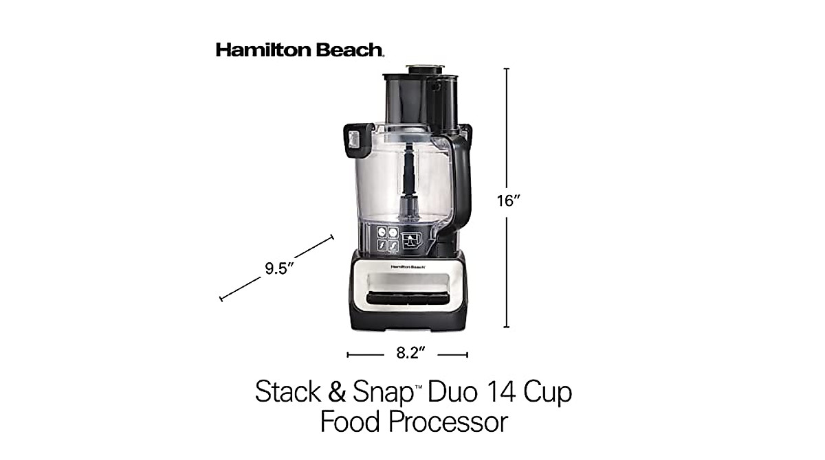 Hamilton Beach Food Processor - Versatile 14 & 4-Cup Prep Power