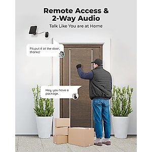 REOLINK 3MP Outdoor Cameras for Home Security, Argus 2E+Solar Panel, No Hub Needed, Local Storage, Human/Vehicle Detection, Rechargeable Battery Solar Powered Camera with 32GB SD Card