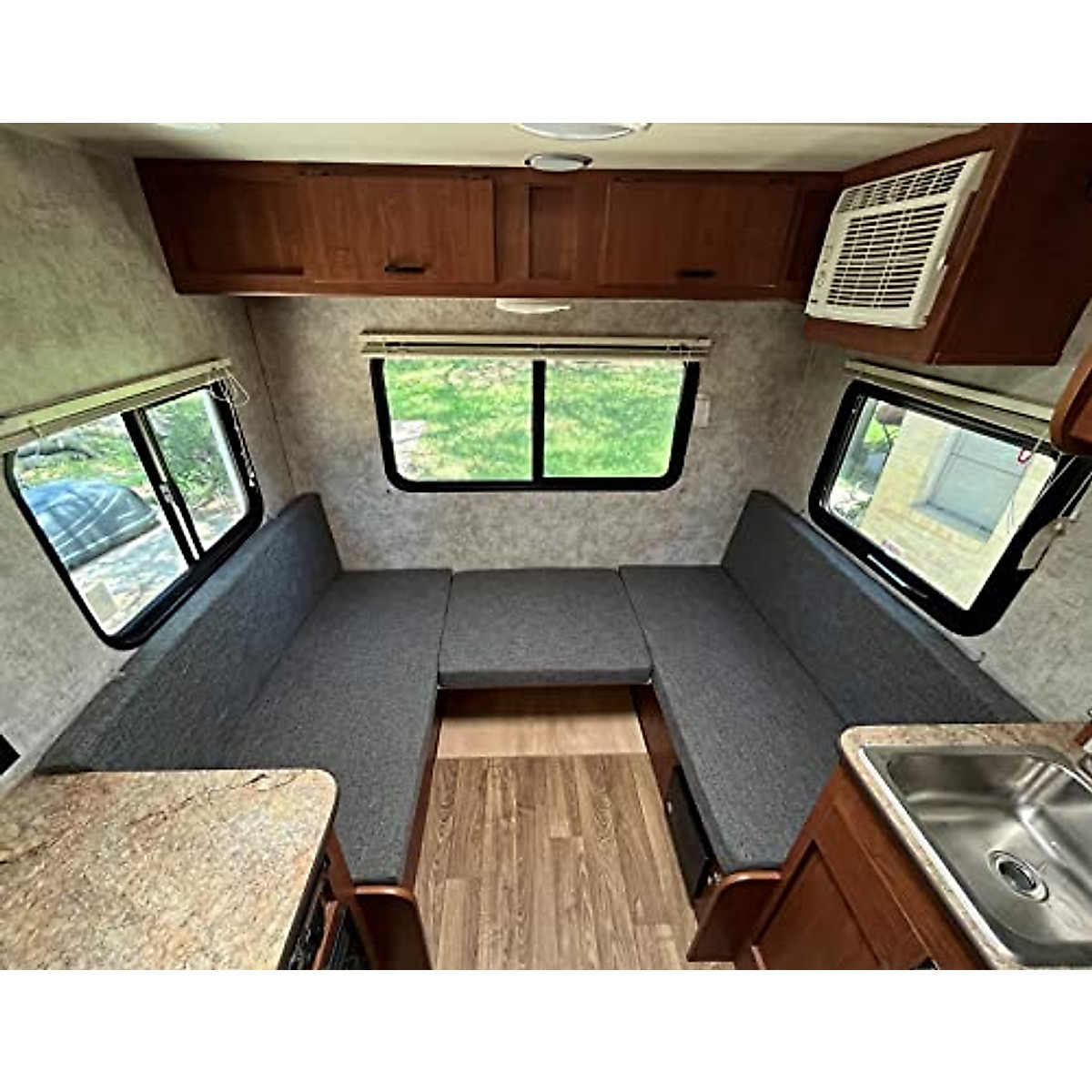 Kiyeocca Custom Cushion for Window Seat, Breakfast Nook Seat Cushions, Indoor Bench Seating Cushion Non Slip, High Density Foam Cushion for Bay Seat Window, 60 inches Long