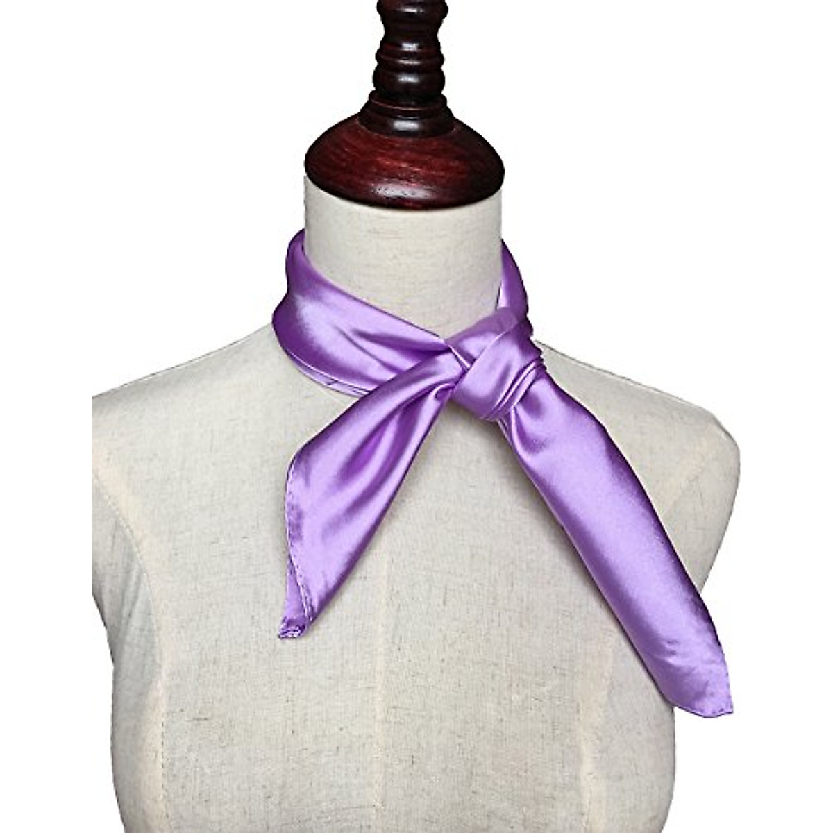 Topmode Women’s Solid Color Square Scarf Neckerchief (Lavender)