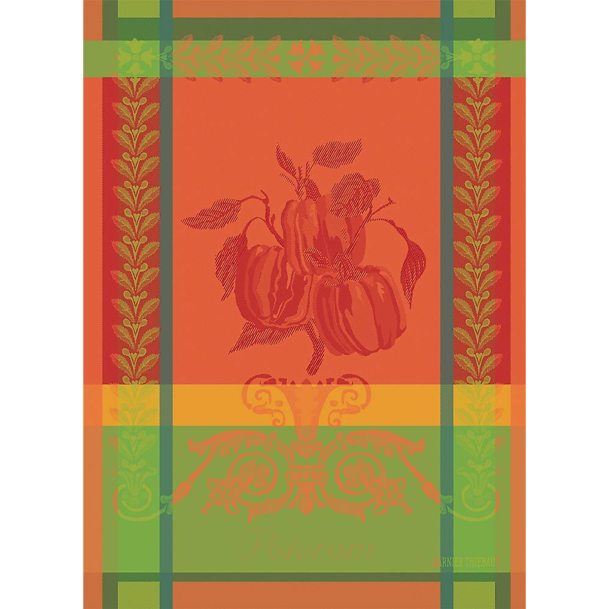 Garnier Thiebaut Poivron Paprika Kitchen Towel, 22"x30", Emerald